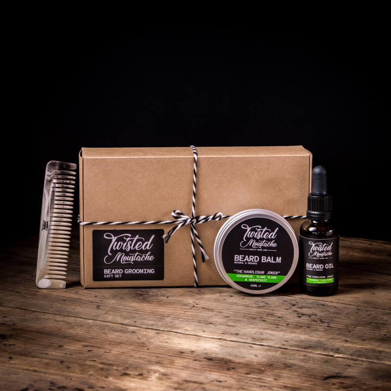 3-Step Starter Beard Gift Set | Beard Oil, Balm & Beard Comb